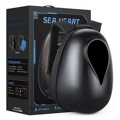 LED Backpack - Gelrova Motorcycle Backpack Sea Heart 17inch