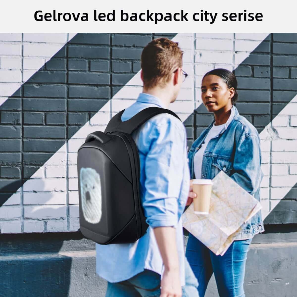 Gelrova LED Backpacks Programmable LED Sign – LED Backpack Car Sign