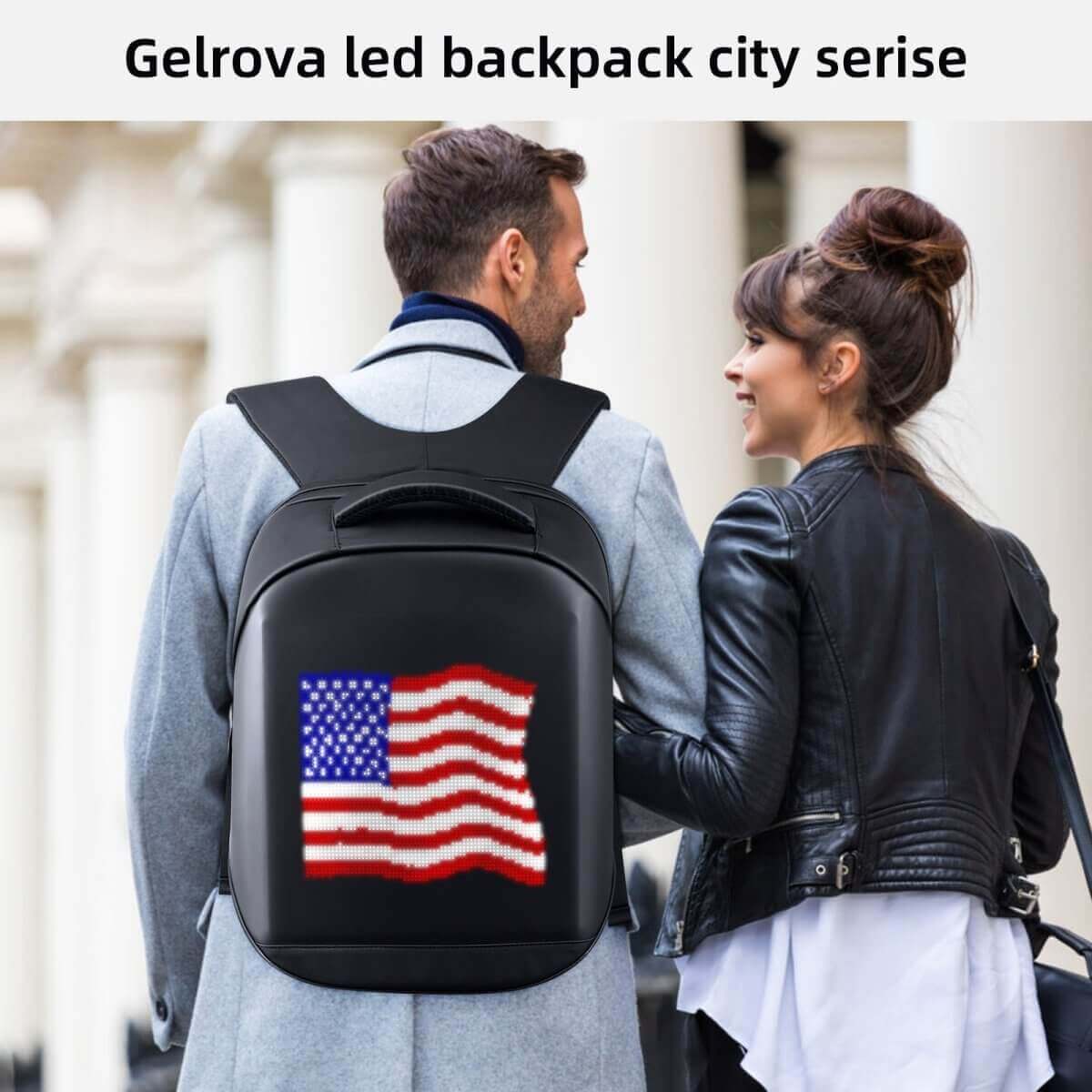 Gelrova LED Backpacks Programmable LED Sign – LED Backpack Car Sign